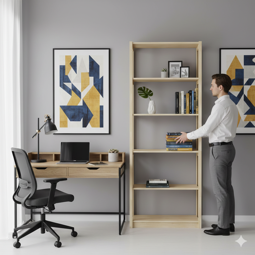 Lundia Open Shelving Unit: Solid Wood & Modular Design