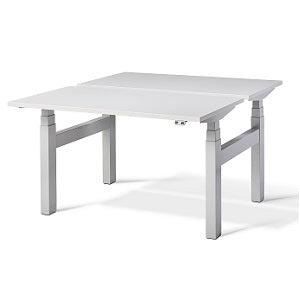 Duo Sit-Stand Desk Silver | Lundia